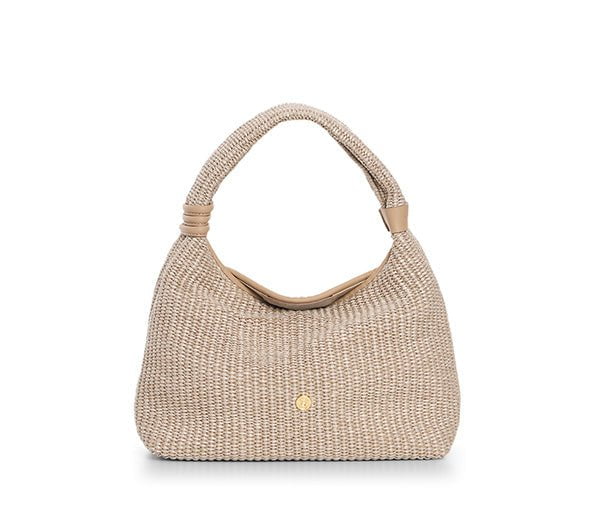 Hydra Straw Mini Hobo Bag Beige – APOELLA