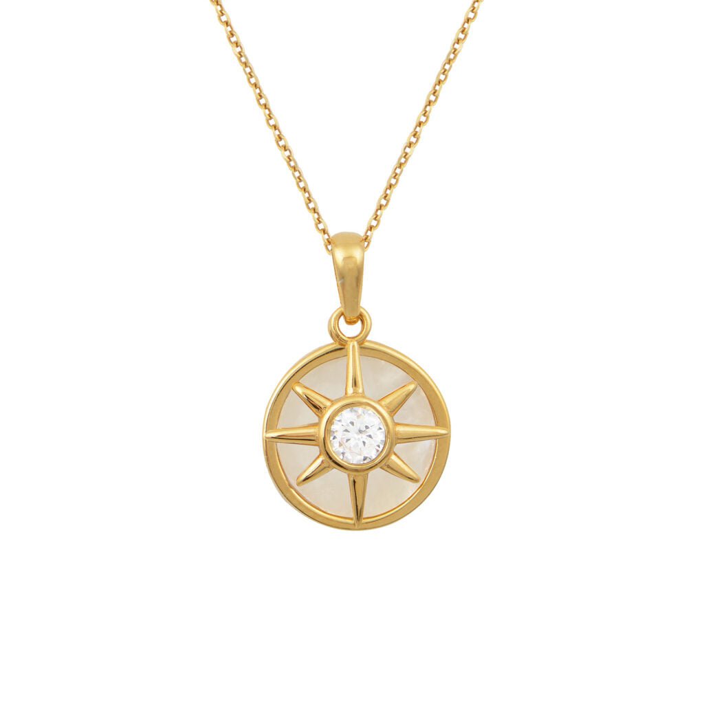 Ivi Star Necklace Gold White – APOELLA