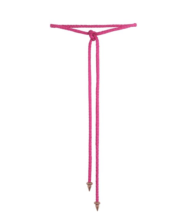 Tiara Rope Belt W. Golden Details Magenta – APOELLA
