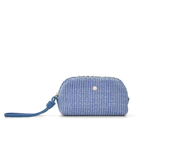 Chios Straw Vanity Case Sky – APOELLA