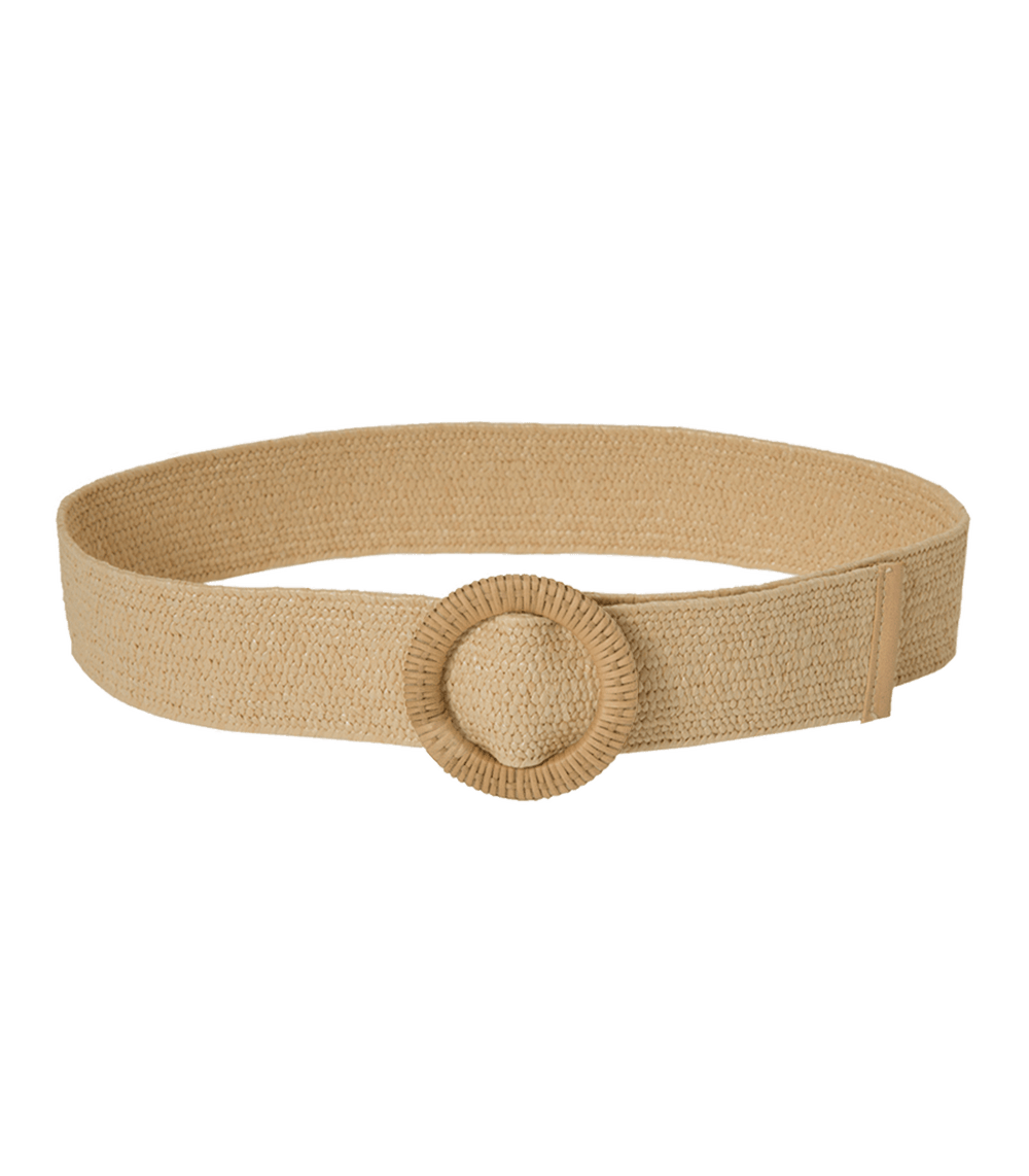 Raffia Woven Belt Bamboo Beige - Apoella – APOELLA