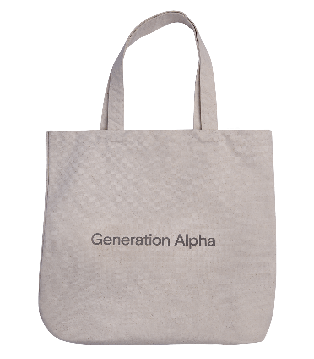 Generation Alpha Canvas Tote Bag Grey - Asoma | Apoella – APOELLA